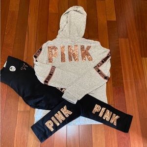 PINK Victoria's Secret | Tops | Nwt Vs Pink Medium Bling Set Htf | Poshmark